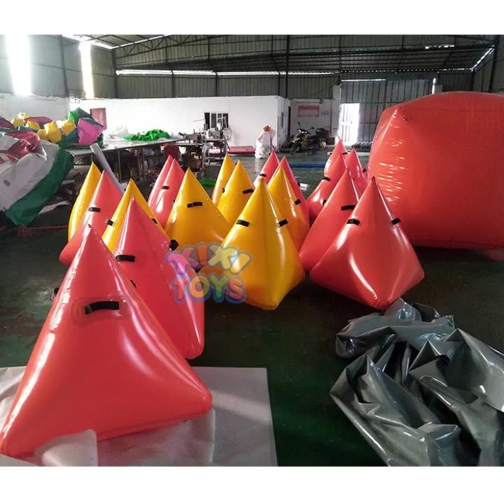 Inflatable Pyramid Water Buoys For Open Water Events,Inflatable Yellow ...