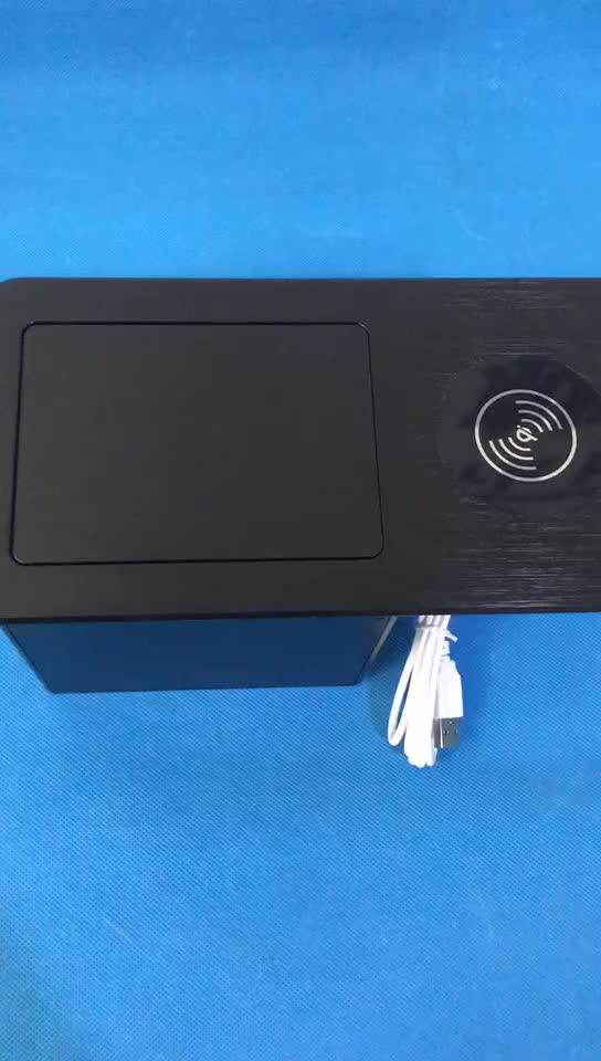 European Power Plug Built In Office Desk Hydraulic Pop Up Conference ...