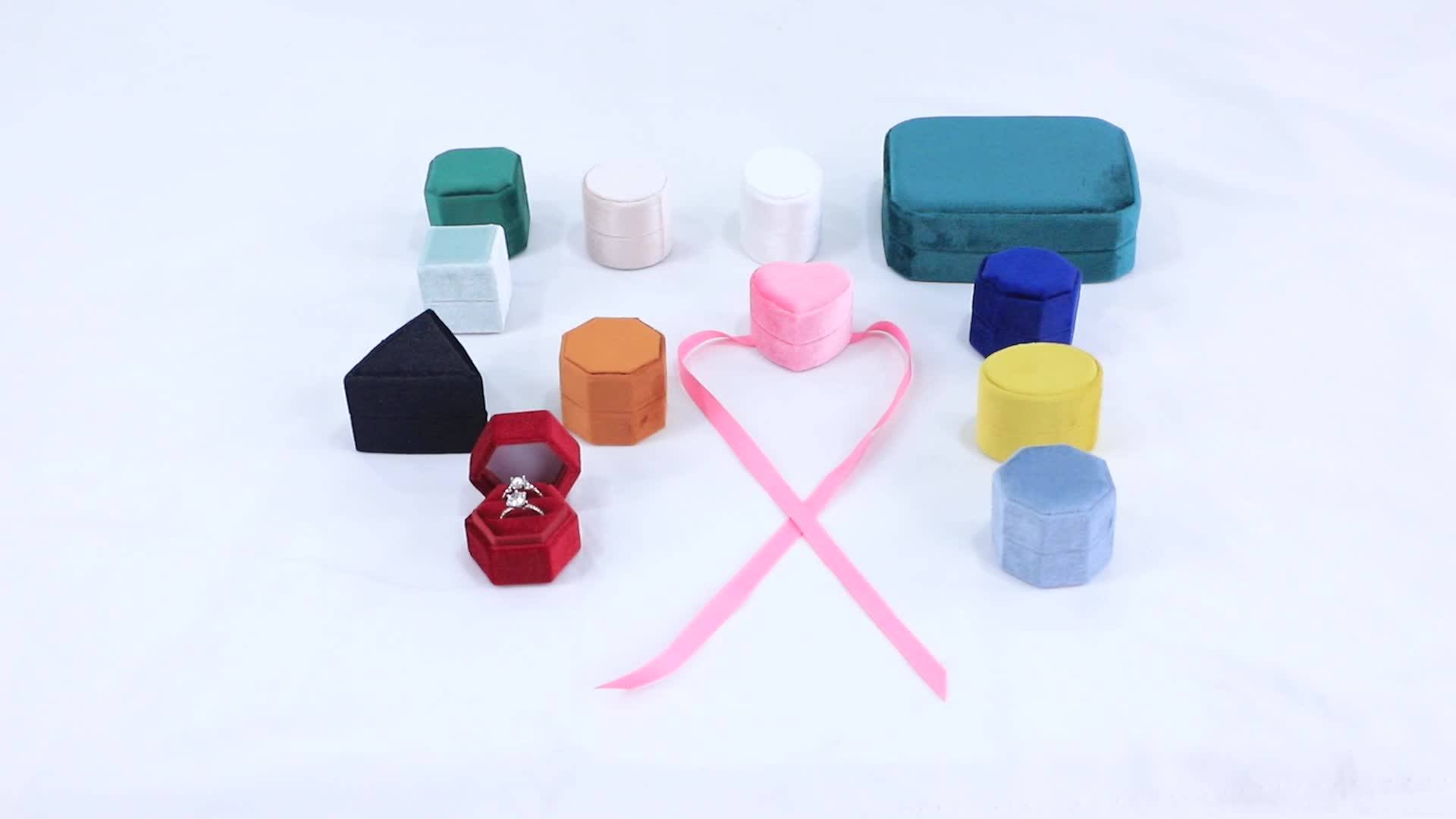 Custom Made Velvet Multiple Jewelry Boxes Wedding Ring Box,Ring Display ...