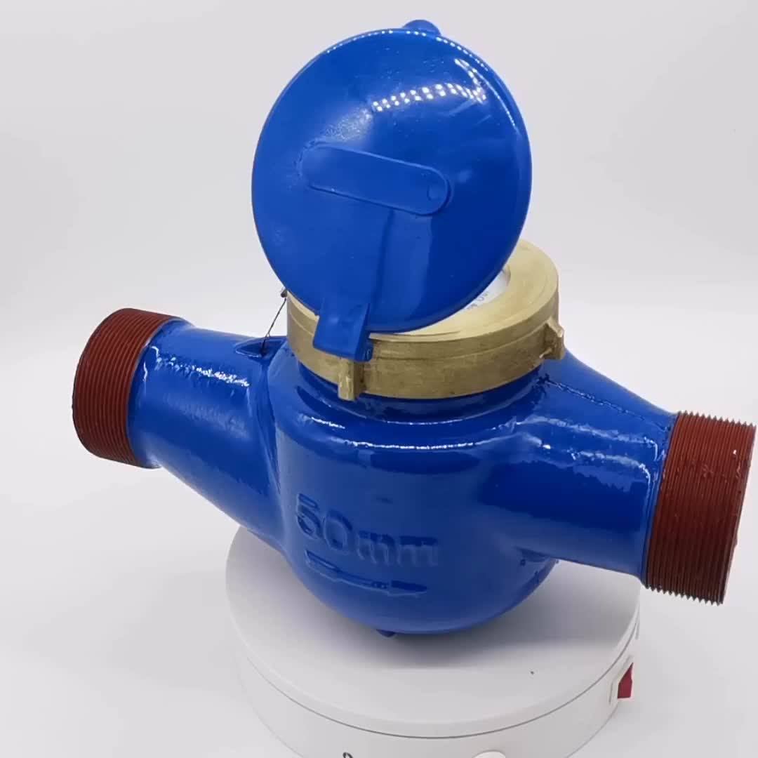 2" Multi-jet Cast Iron Body Dry Type Thread Water Flow Meter Water ...