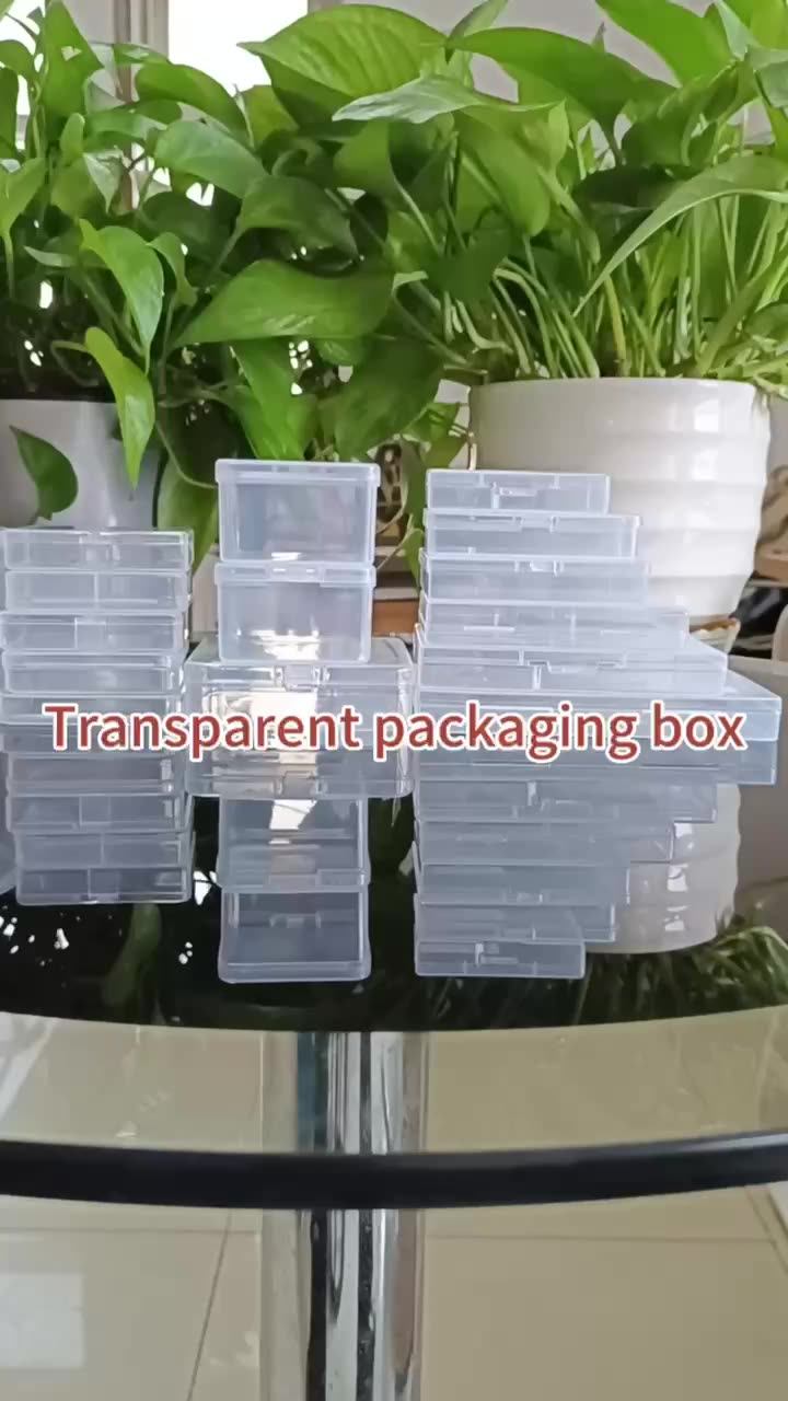 Small Plastic Containers Mixed Sizes Square Empty Clear Plastic Box For ...