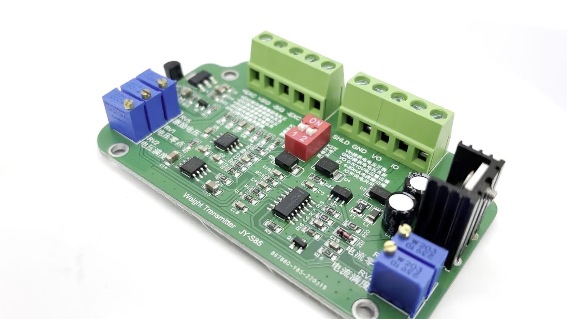 Load Cell Amplifier Jy-s85-1-3mv/v Force Sensor Weight Transmitter 0-5v ...