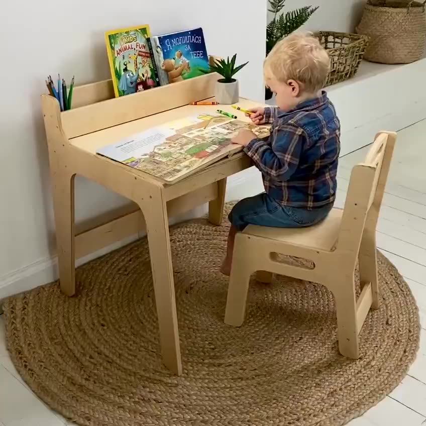 Kids School Montessori Furniture Attractive Design For Creche Wooden ...