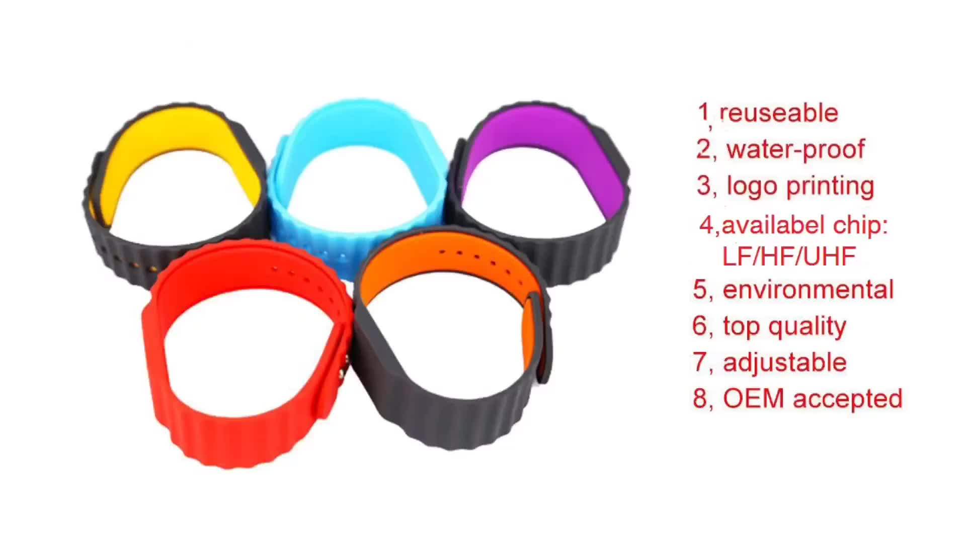 Swimming Pool Rfid 125khz Silicone Wristband Waterproof Fitness ...