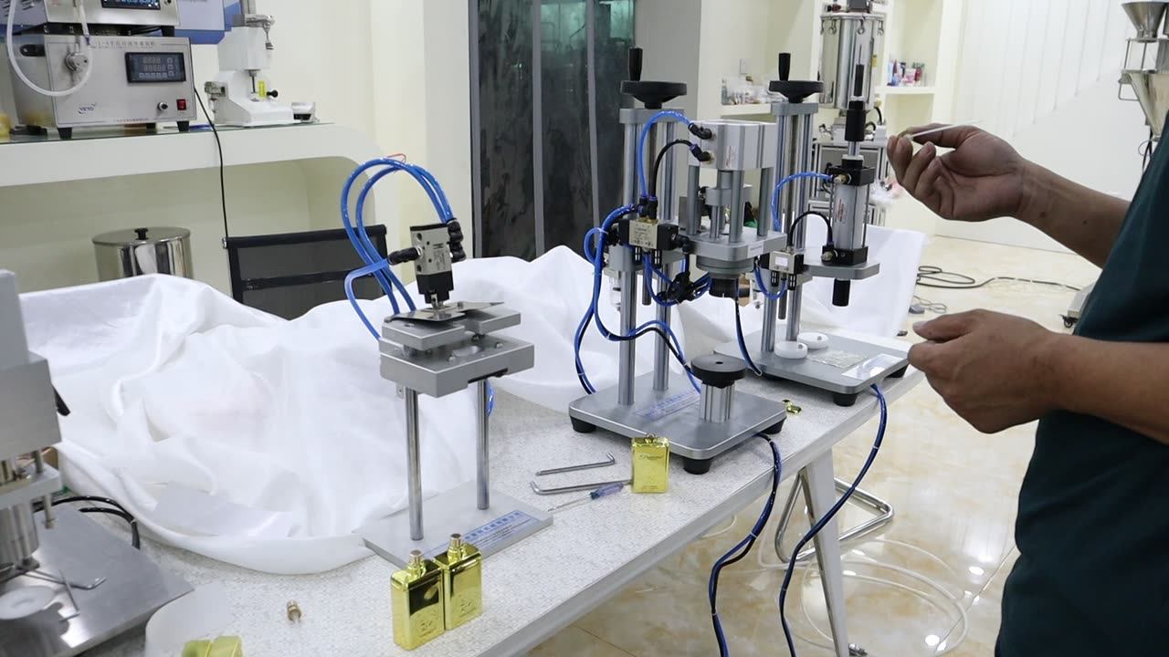 Perfume Press Machine Manual Capping Crimping Collar Ring Pressing ...