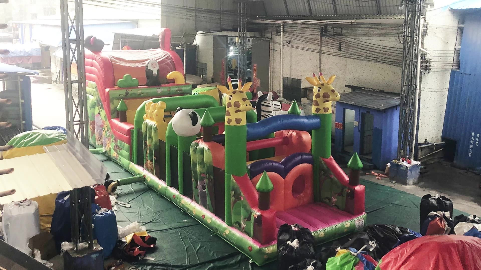 Giant Outdoor Jungle Inflatable Radical Run Obstacle Game,Inflatable ...