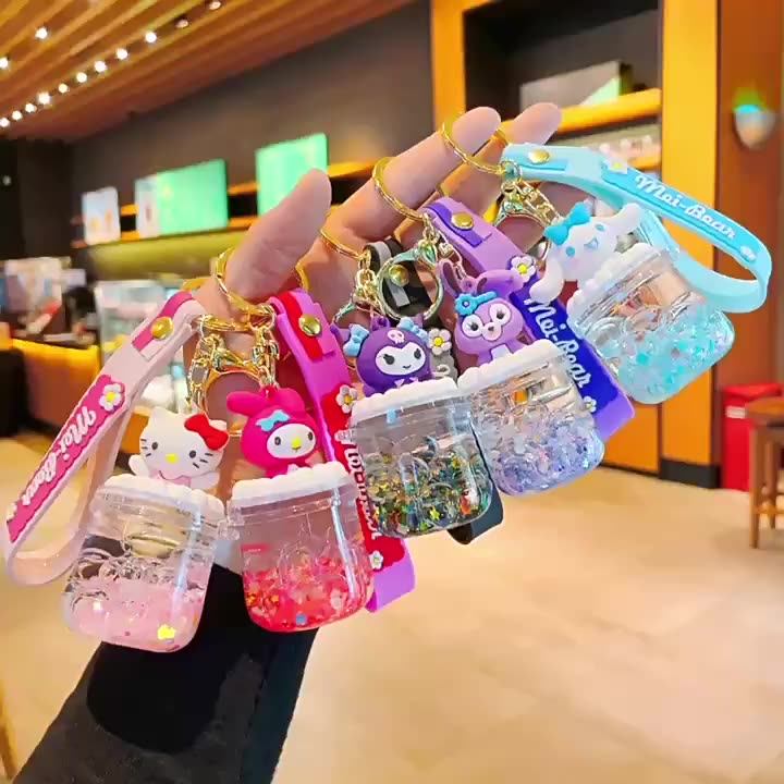 Wholesale Creative Acrylic Keychain Oil Into Bottle Floating Bubble ...