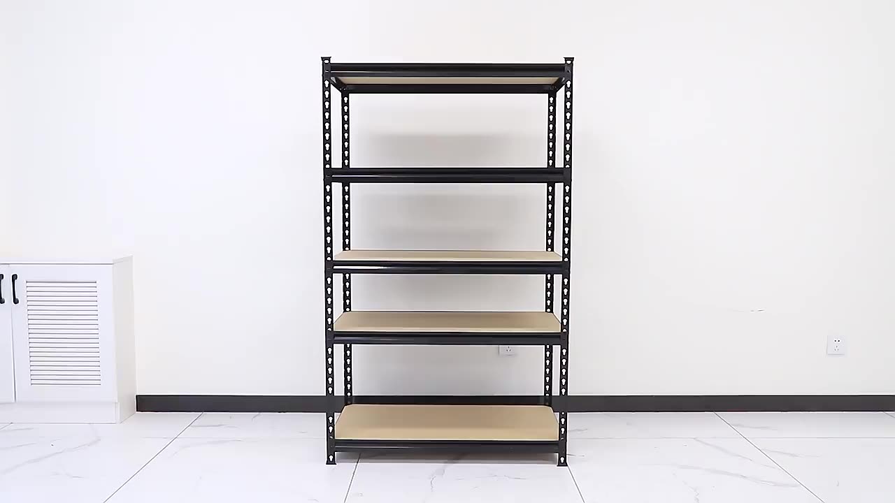 Heavy Duty 5 Layer Boltless Storage Rack Rivet Shelving Steel Shelves ...