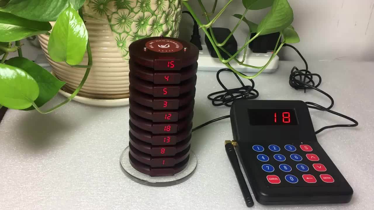 Electronic Restaurant Buzzers Queue Calling System Coaster Pager ...