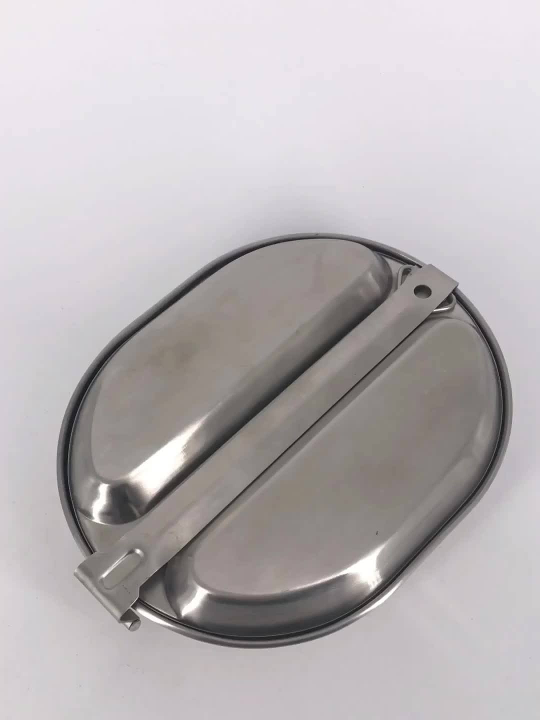 Camping Hiking Outdoor Lunch Box Military Tactical Stainless Steel Mess ...