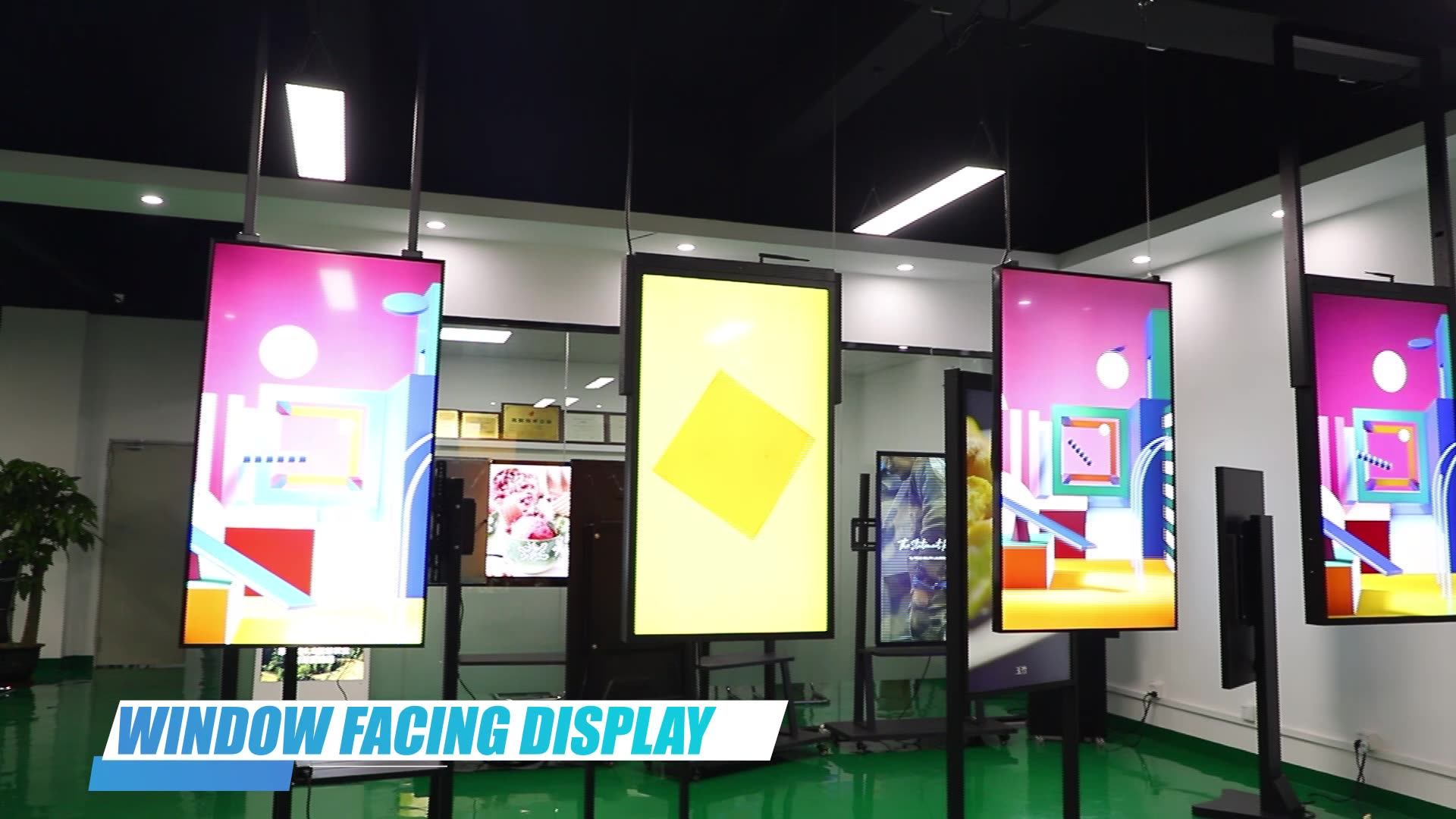 High Quality High Brightness 4k 55 Inch Indoor Window Facing Display ...