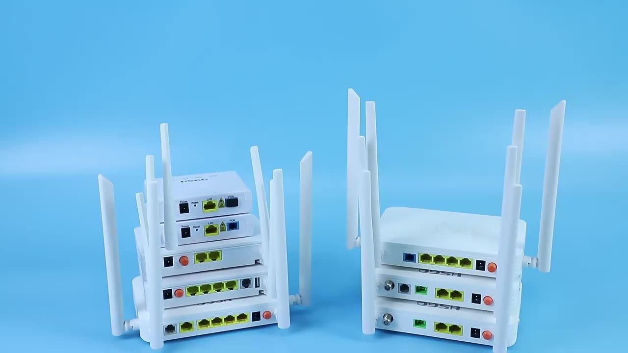 Hsgq-x421dw 4 Ports Onu Ftth 2.4g/5g Dual Band Wifi 4ge 2pots 1usb Xpon ...