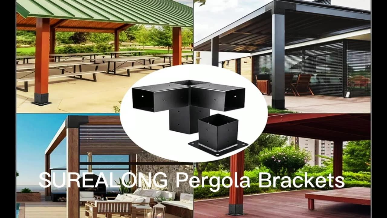 Patio Roof Riser Heavy Duty Pergola Brackets Kit Pergola Roof Riser ...