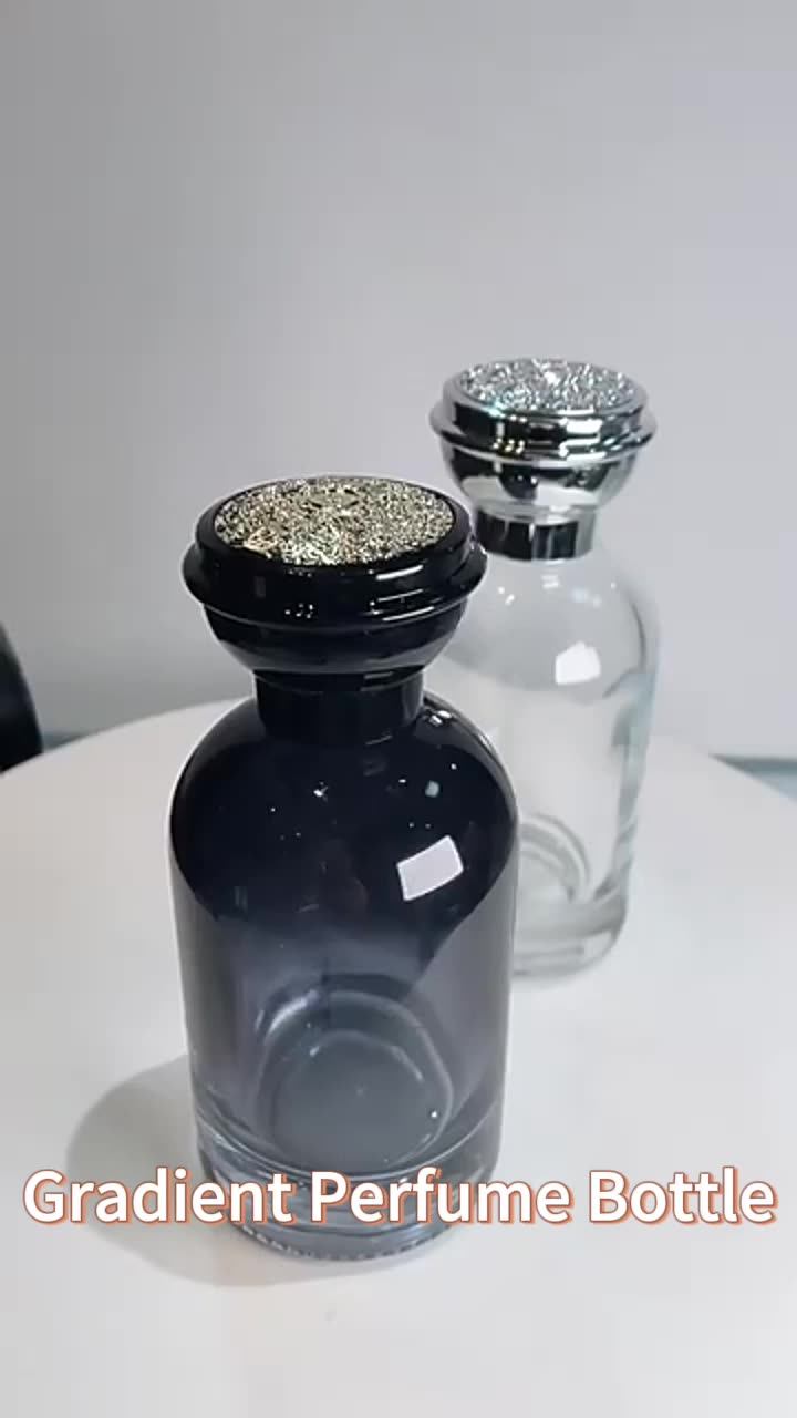 Premium Design Luxury Gradient Black Empty 30ml 50ml 100ml Round ...