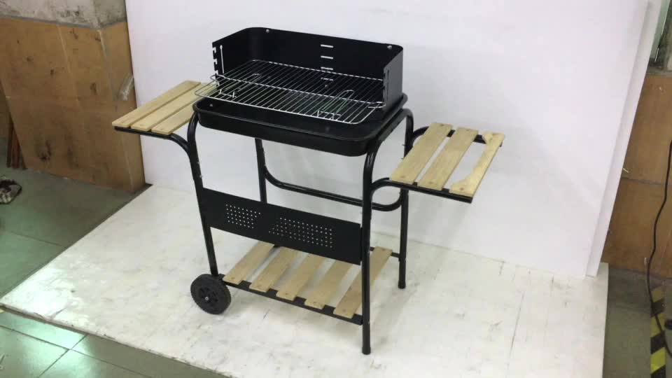 Outdoor Used Rectangular Bbq Square Barbeque Forest Barbecue Charcoal ...