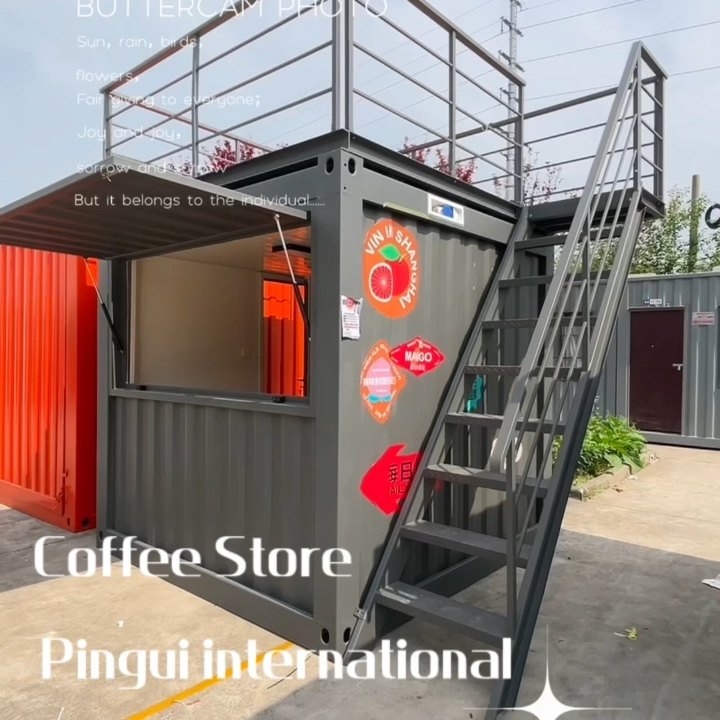 Custom Made Movable Bar Cafe Store 10ft Shipping Container Garden ...