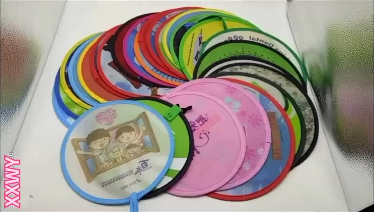 Promotional Custom Color Nylon/polyester Folding Fan Soft Flying Disc ...