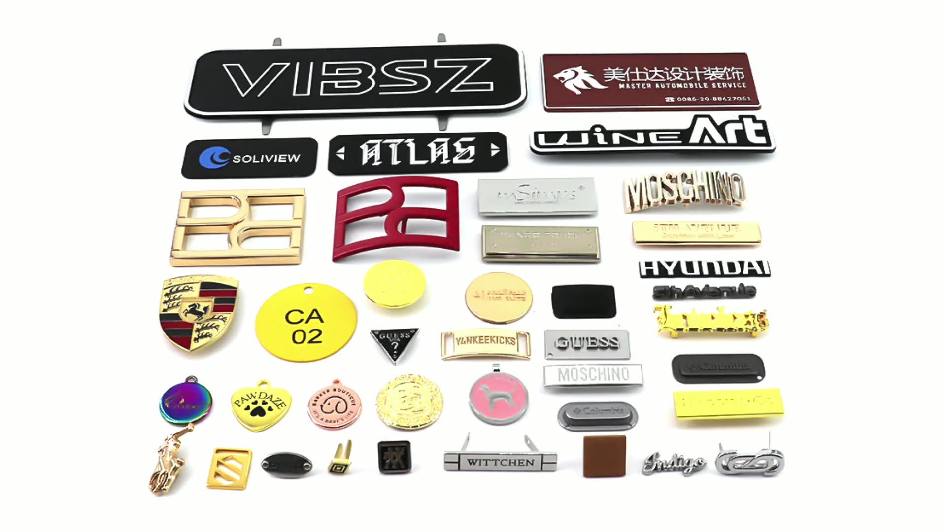 Custom 3d Metal Clothing Logo Hijab Sewing Tag Small Letter Labels Zinc ...