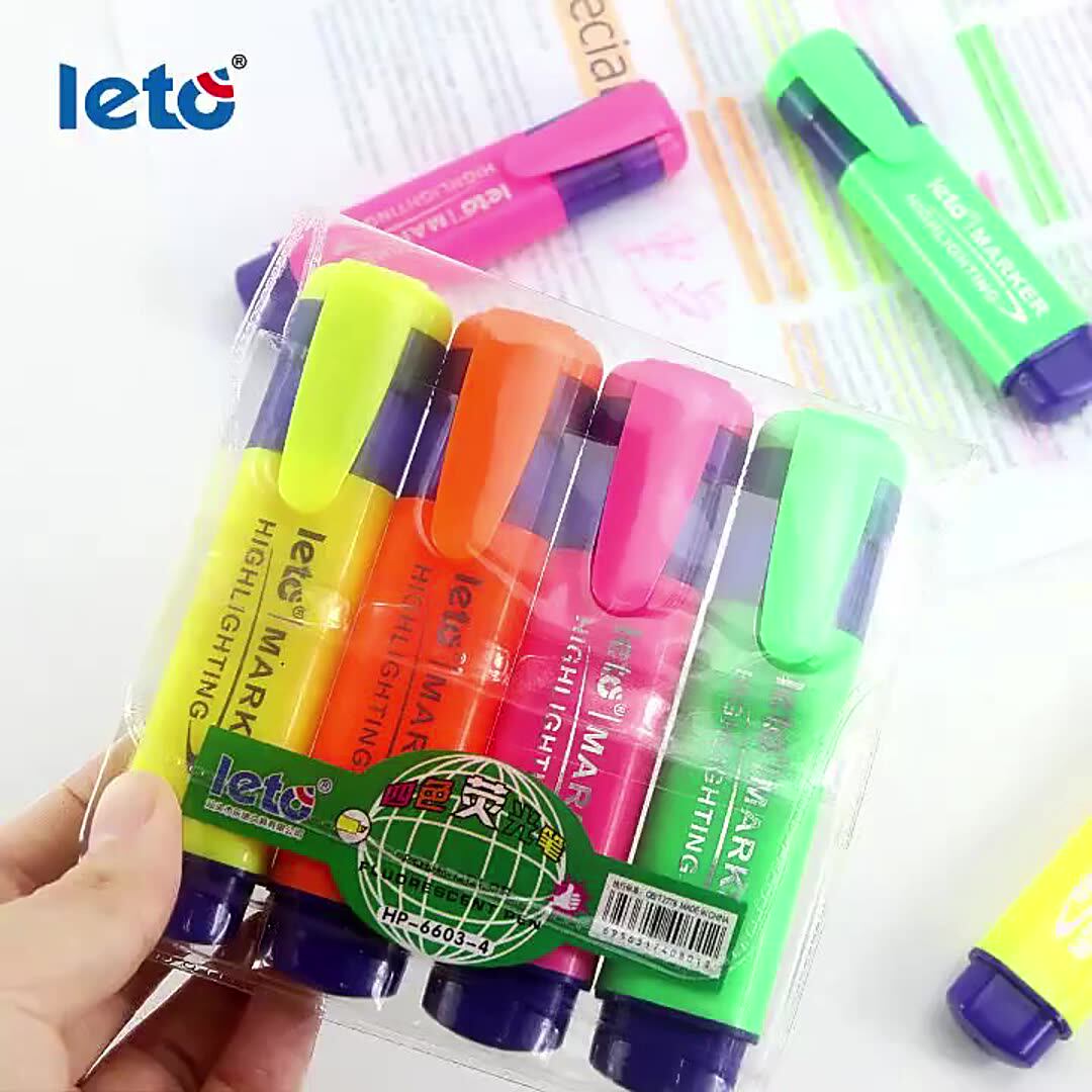 Hot Selling School Stationery Custom Logo Highlighter Marker Pen Set ...