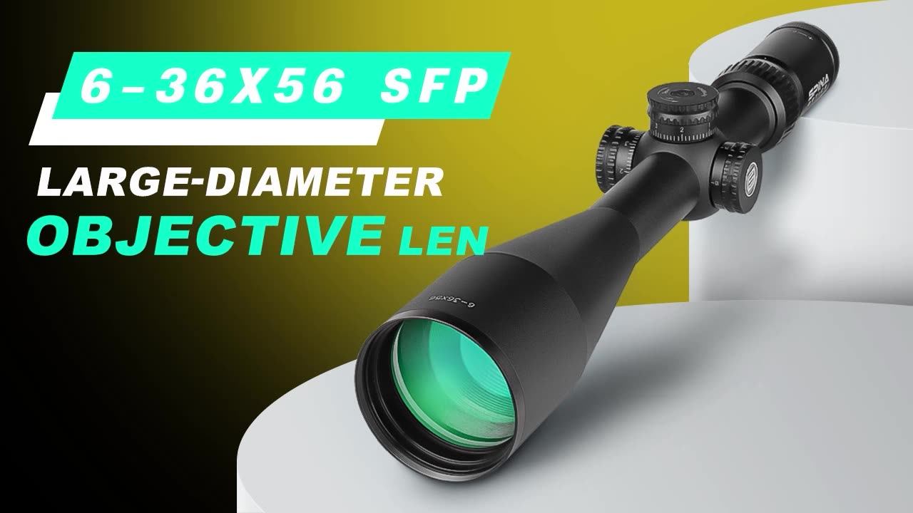 SPINA OPTICS 6-36x56 FFP SF Rifle Scope 1/8 MOA with Zero Setting