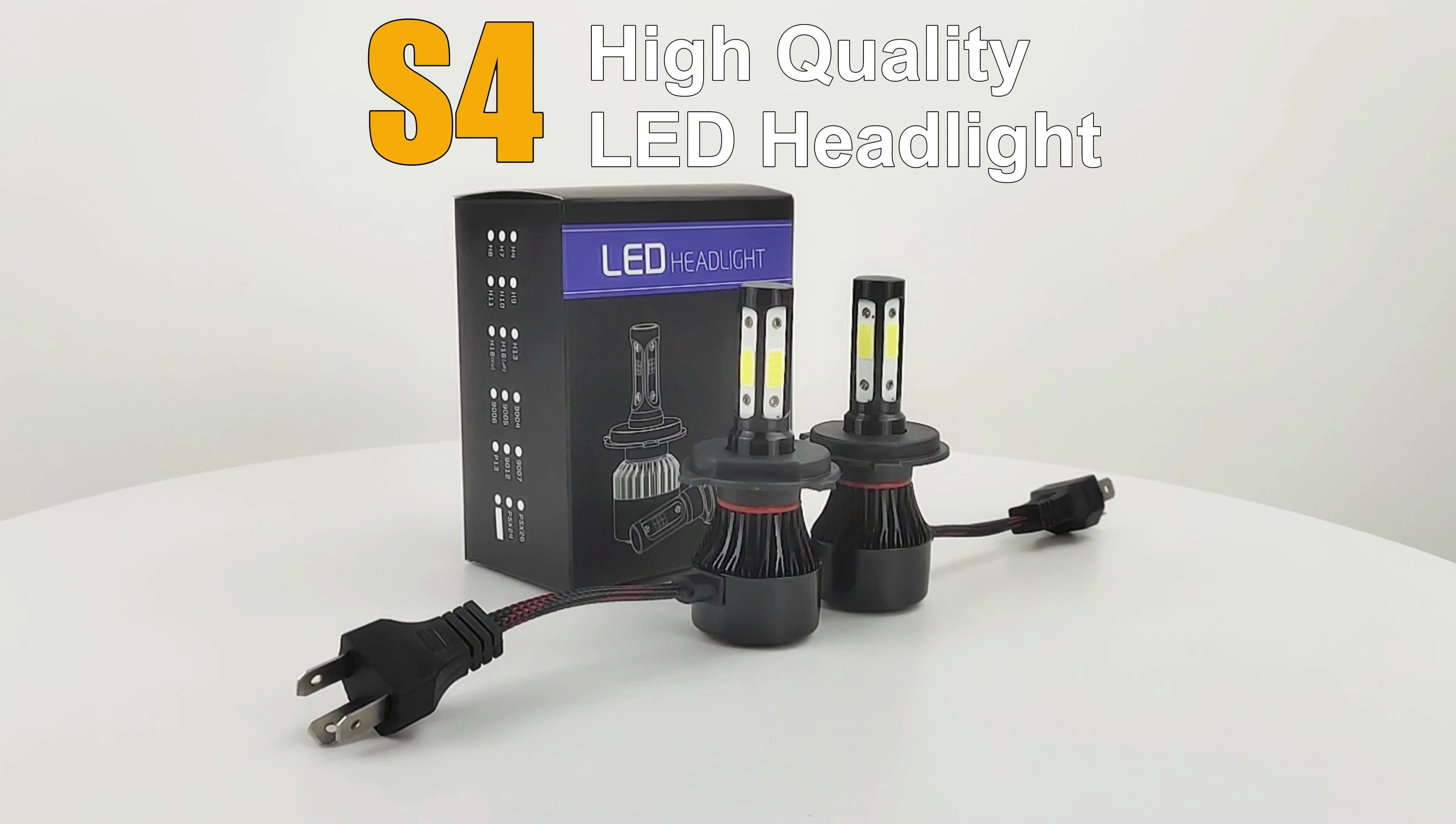 S4 4 Side Led Headlight Conversion Kit H3 H7 H11 9004 9005 9006 H4 ...