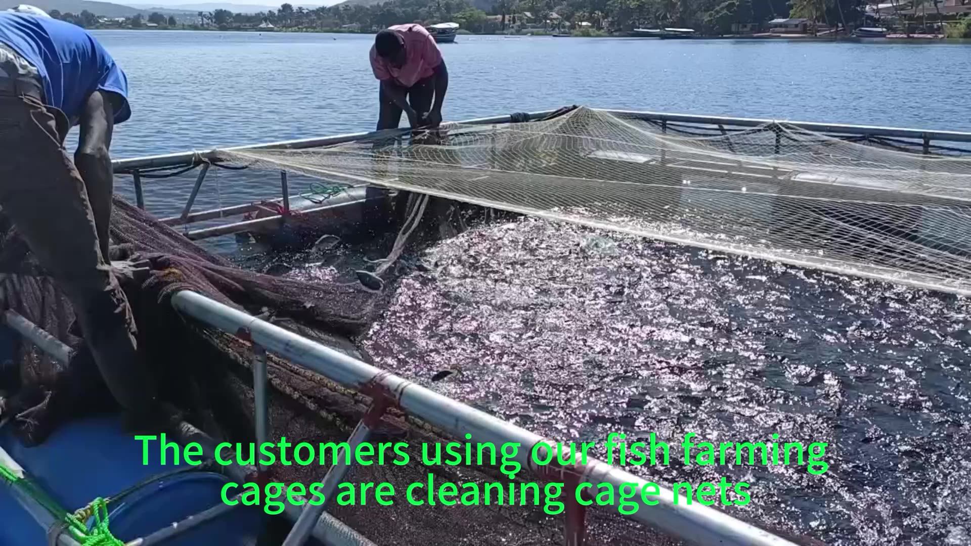 Hdpe Nylon Knotless Tilapia Aquaculture Cage Nets Floating Square ...