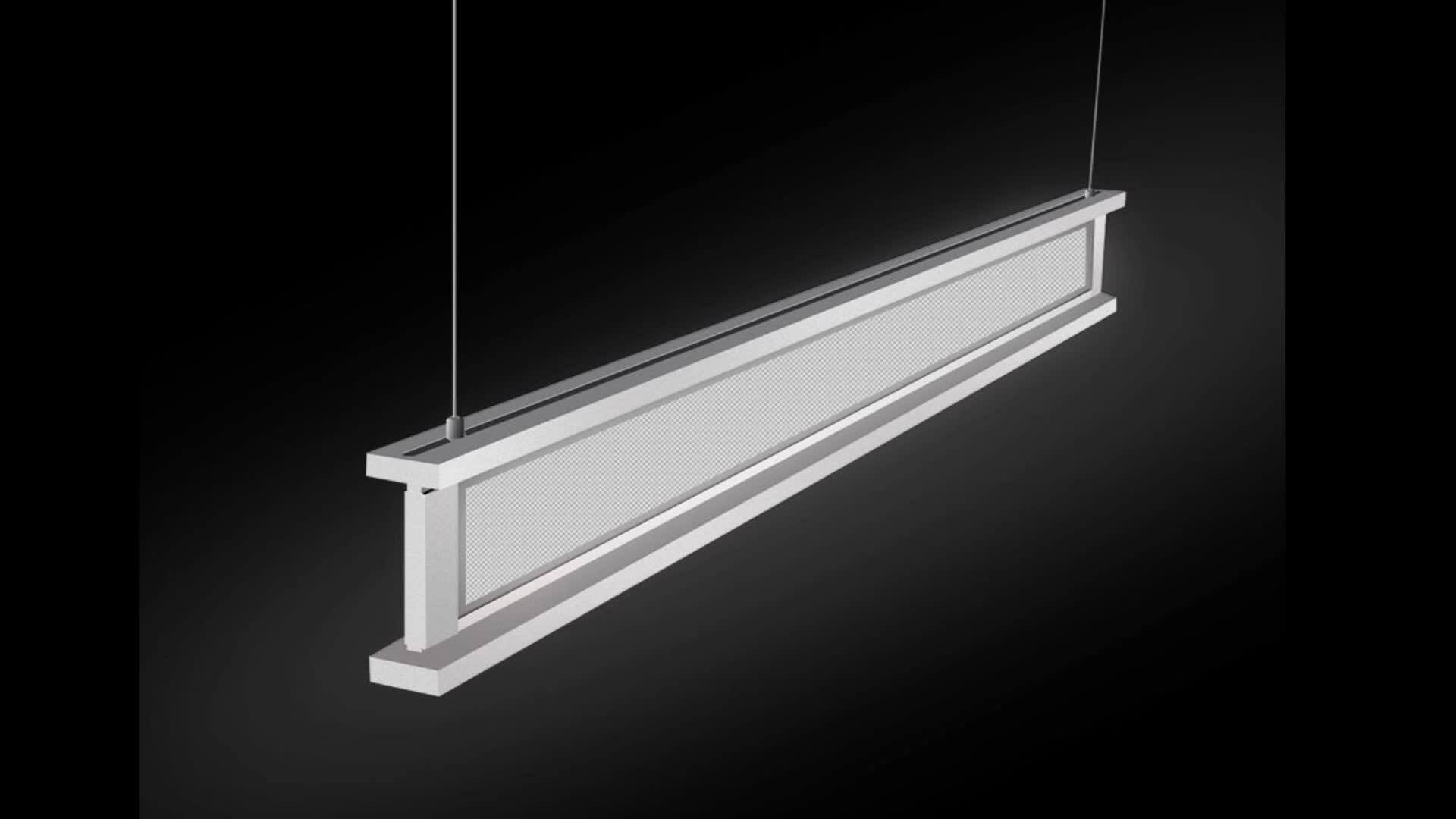 Rectangular Office Pendant Led Linear Lighting Fixture Europe - Buy Led ...