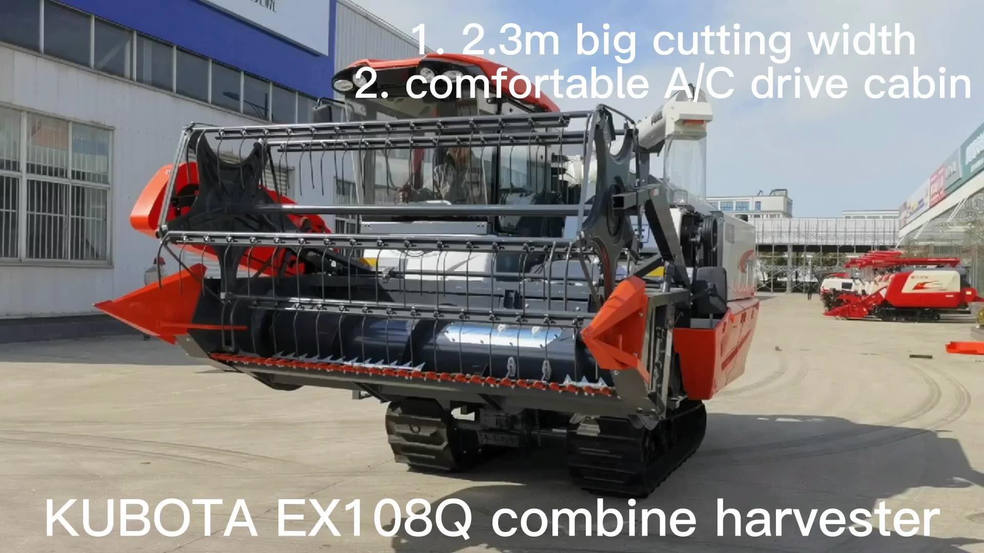 Kubota Rice Grain Wheat Combine Harvester Ex108q Price - Buy Kubota ...
