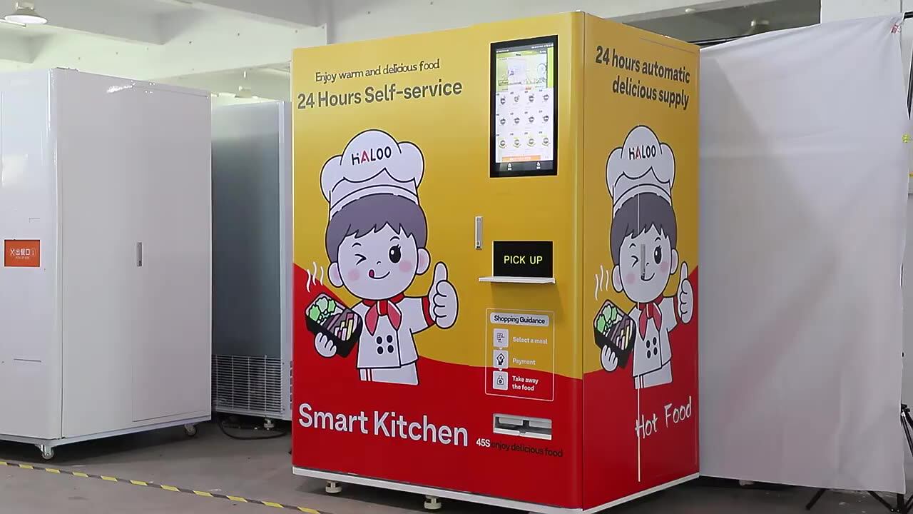 -18 Degree Celsius Frozen Food Vending Machine Hot Meals Vending ...