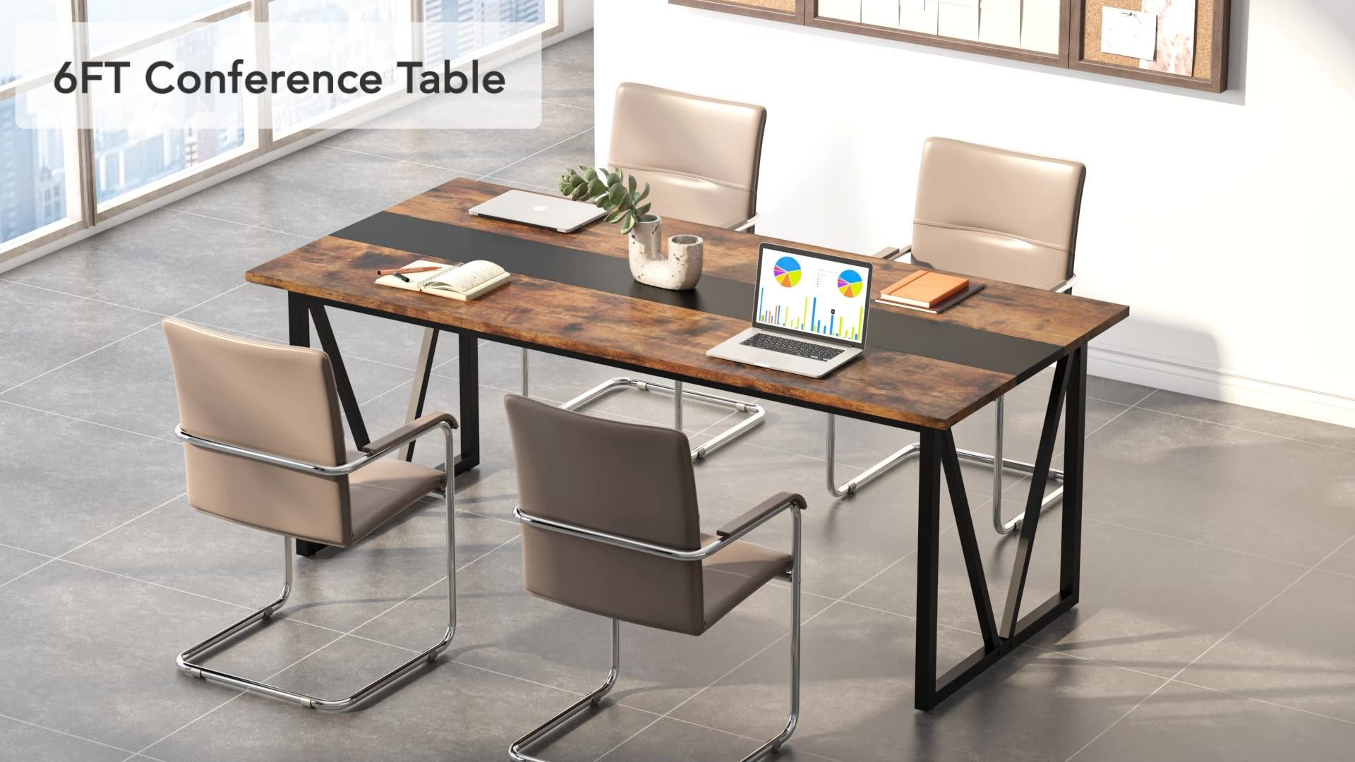 Tribesigns Conference Table 6ft Meeting Room Table Executive Desk - Buy ...