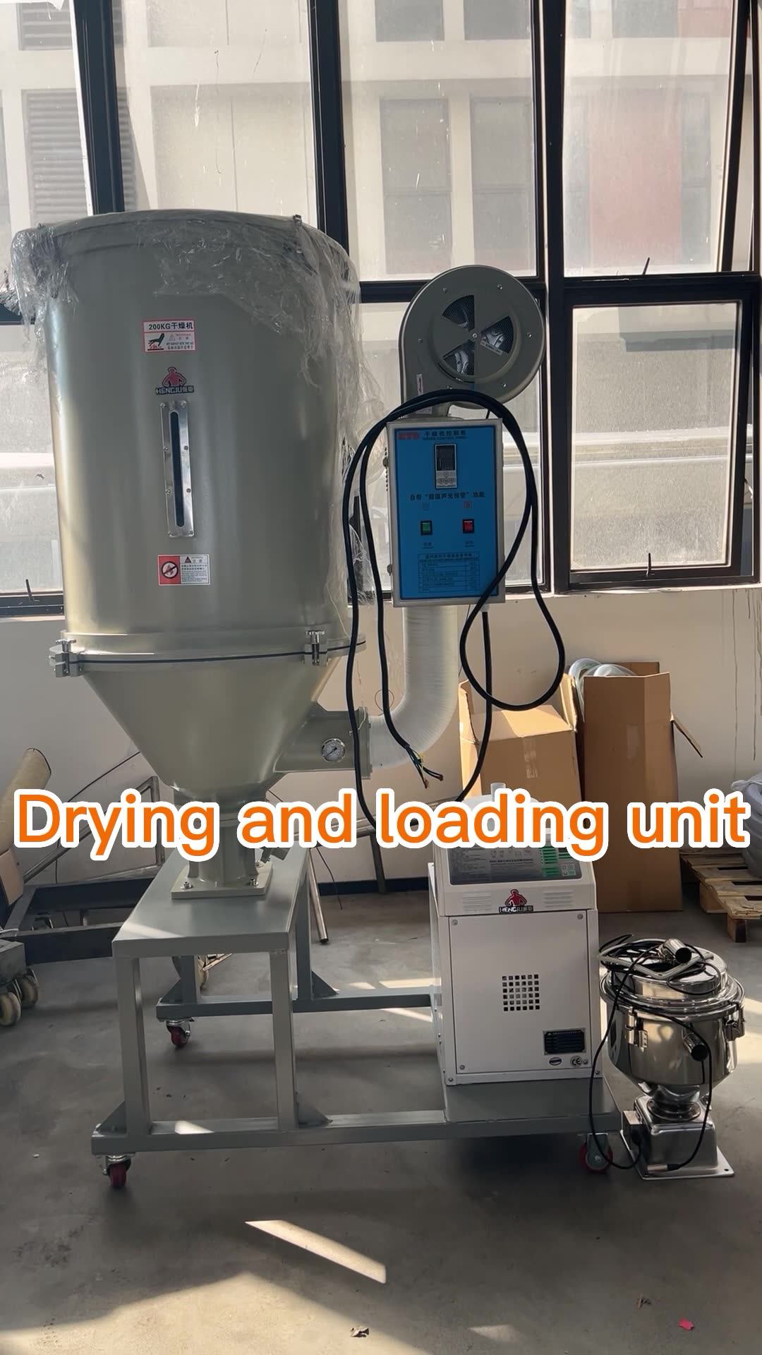 Mini Hopper Dryer 25kg Plastic Material Hot Air Hopper Dryer Blower For ...