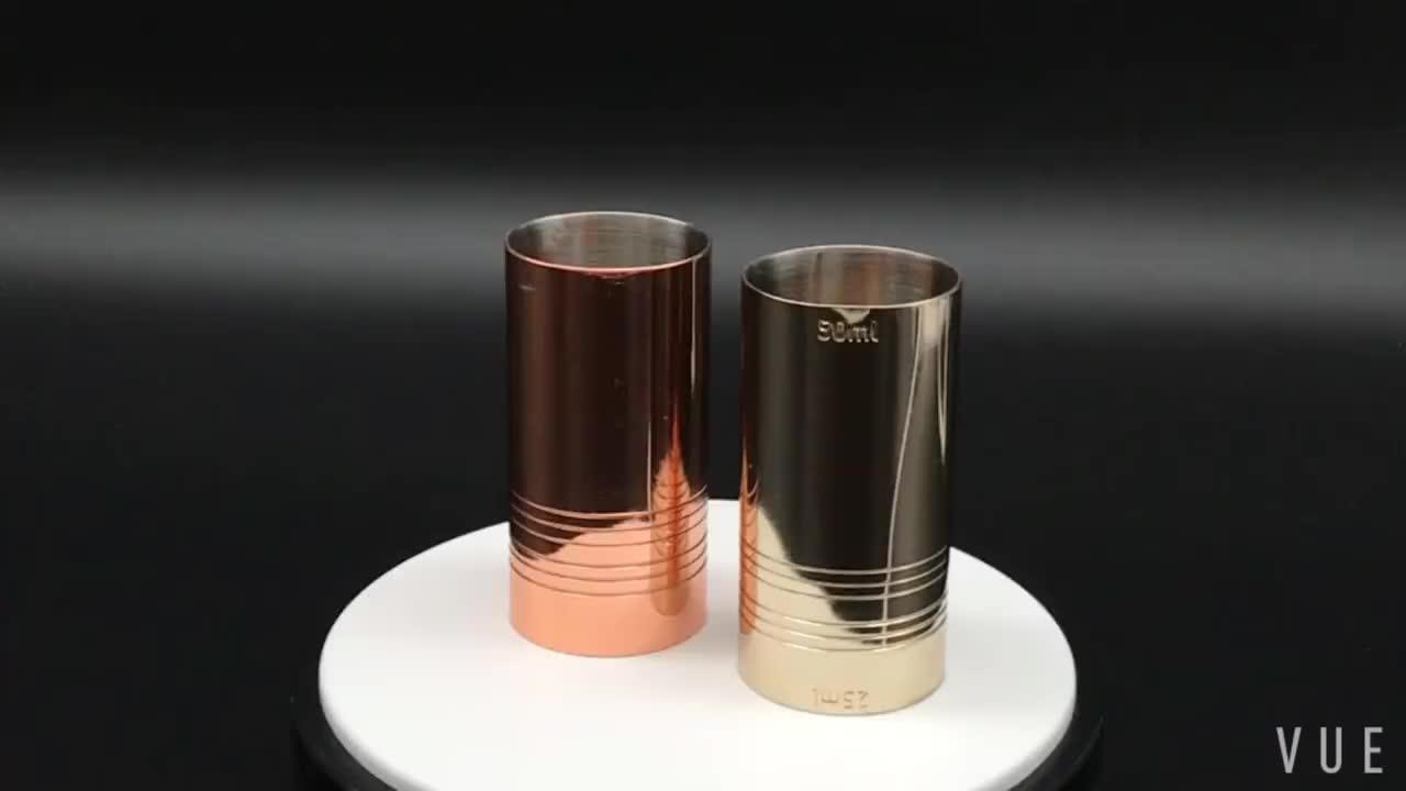 25/50ml Stainless Steel Double Thimble Measure Cocktail Jigger Bar ...
