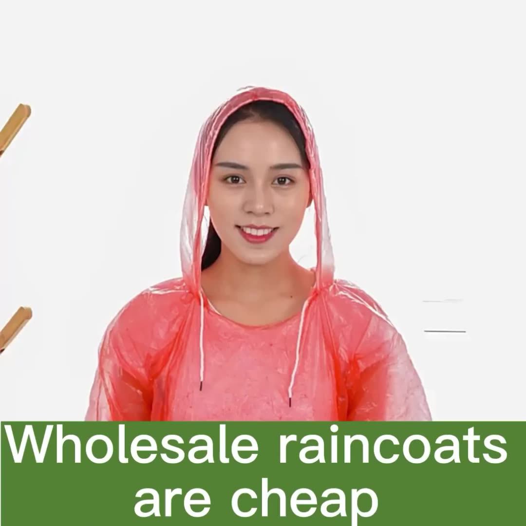 Wholesale Retail Waterproof Adult Raincoat Adult Pe Disposable Rain ...