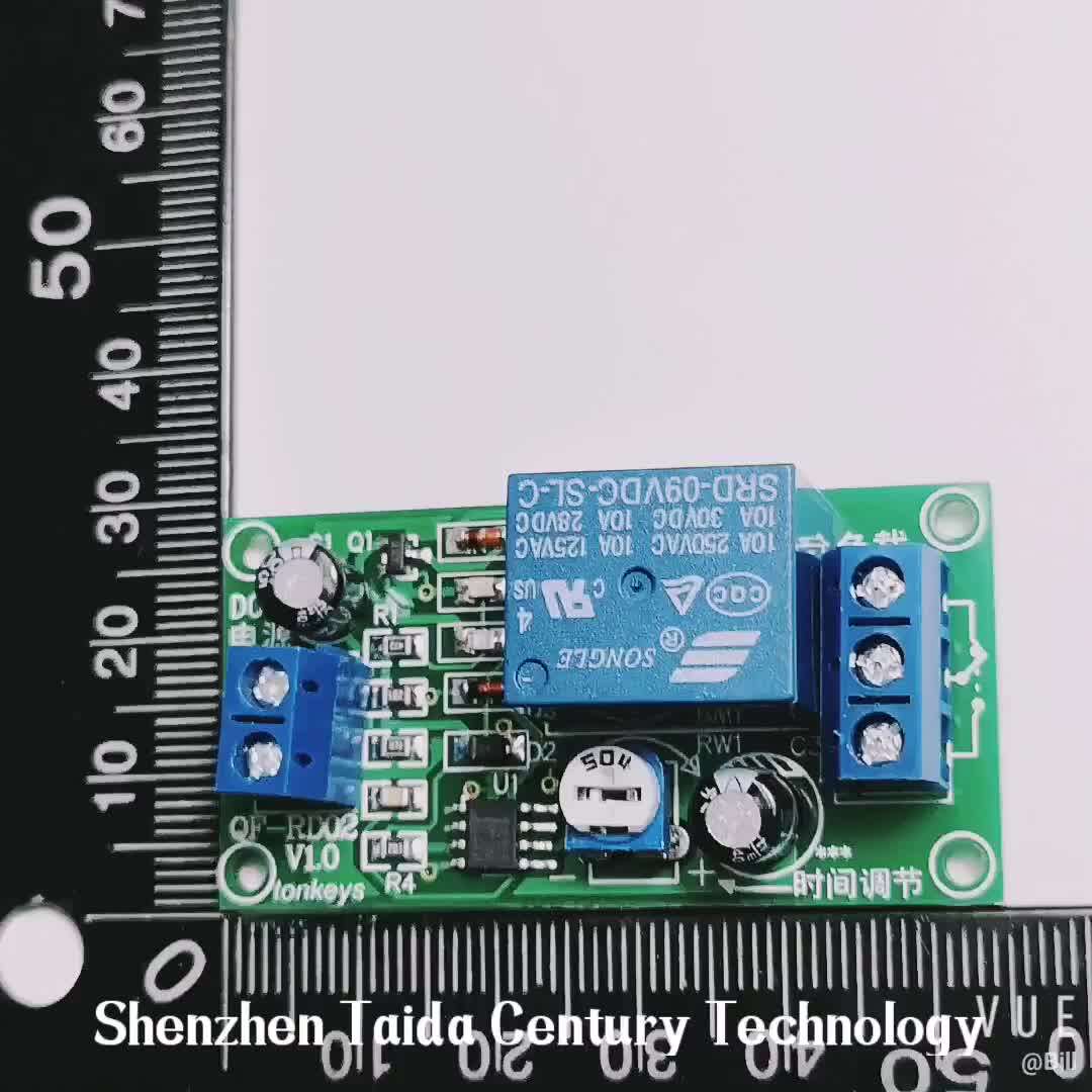 Taidacent Rd02 5/12/24v 60s 조정가능한 지연 타이머 릴레이 회로 Ne555 가정용품을 위한 전자 시간 지연 ...