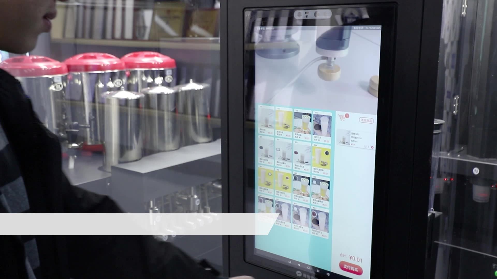 Robot Auto-selling Machine Unmanned Robotic Milk-tea Vending Machine ...