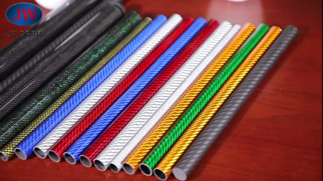 3k Carbon Fibre Tube/pipe 30mm 45mm 50mm 65mm 77mm 96mm Carbon Hollow ...