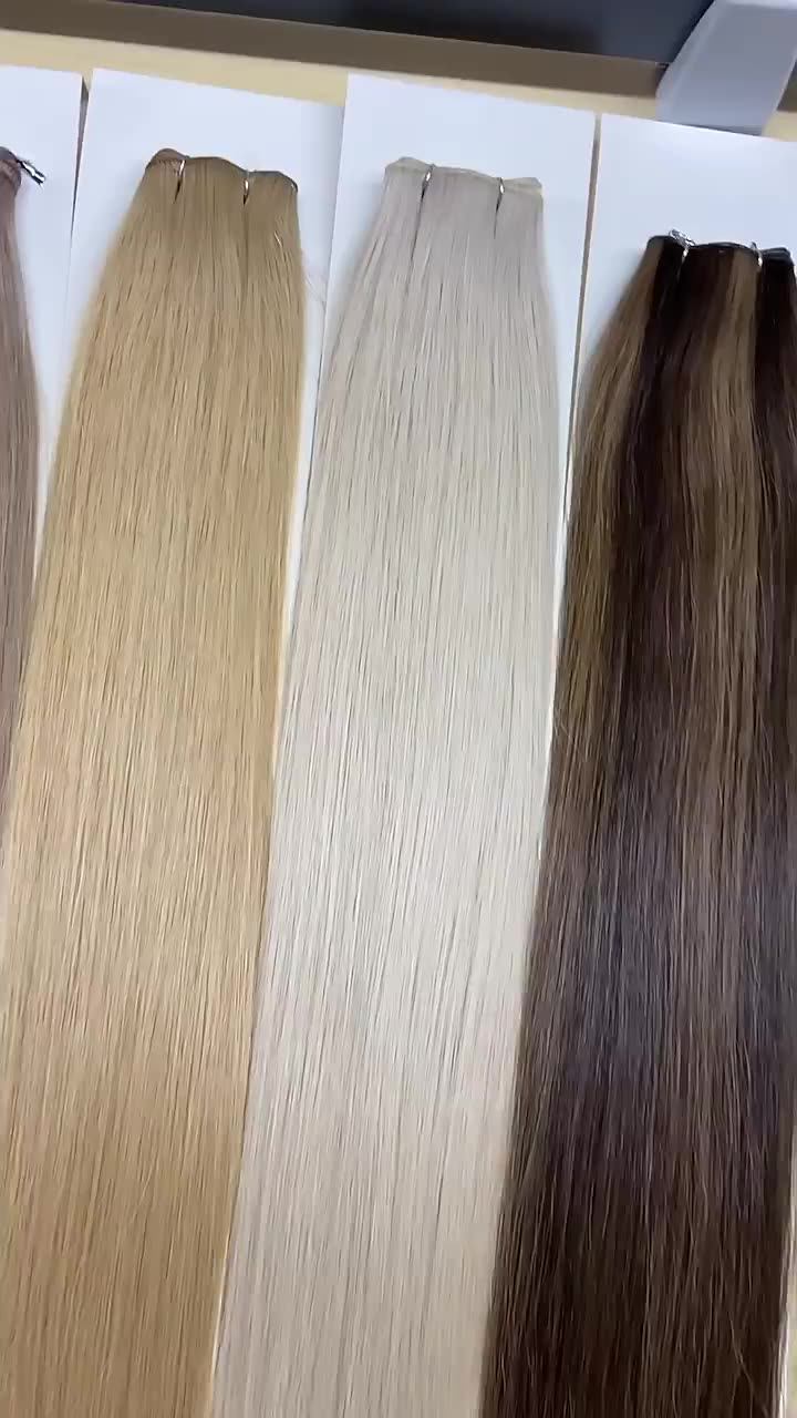 New Luxury Russian Thin Invisible Genius Weft Extensions Can Be Cut ...