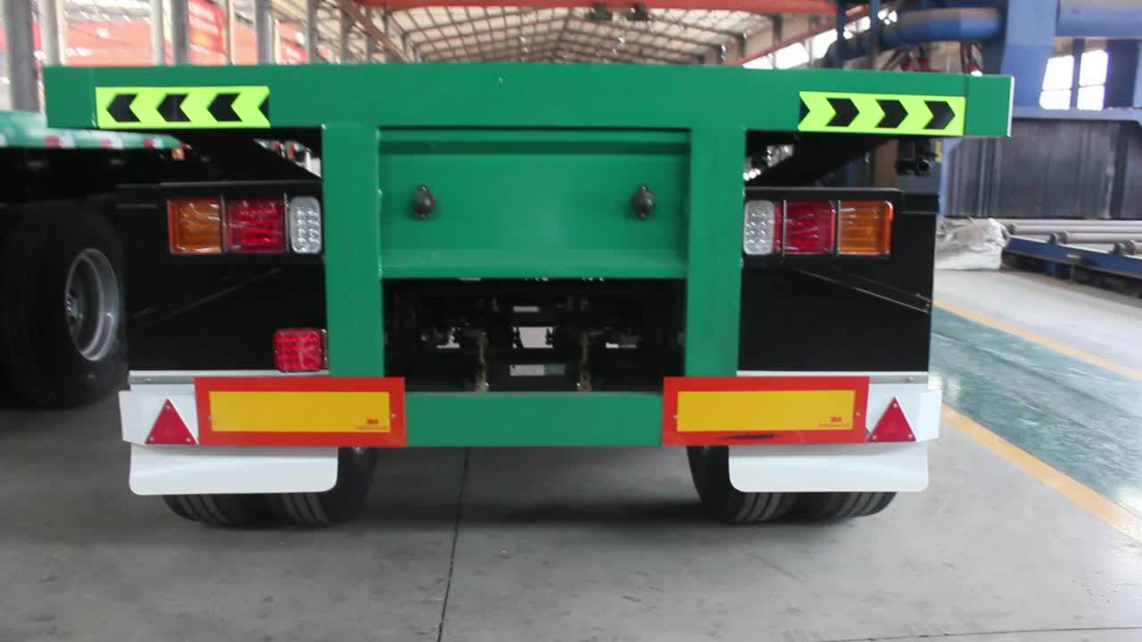 80t 60ft Wood/log/timber Transportation Long Flatbed Container Trailers ...