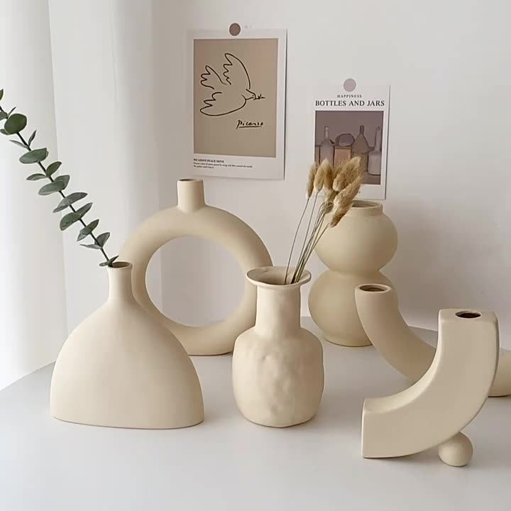 Floreros De Cerámica De Porcelana De Estilo Nórdico Para Decoración Del ...