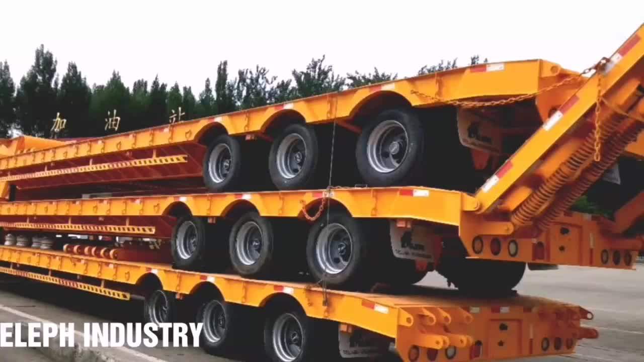 2 Axis Lowbed Gooseneck Platform Deck Semi Trailer - Buy Gooseneck ...