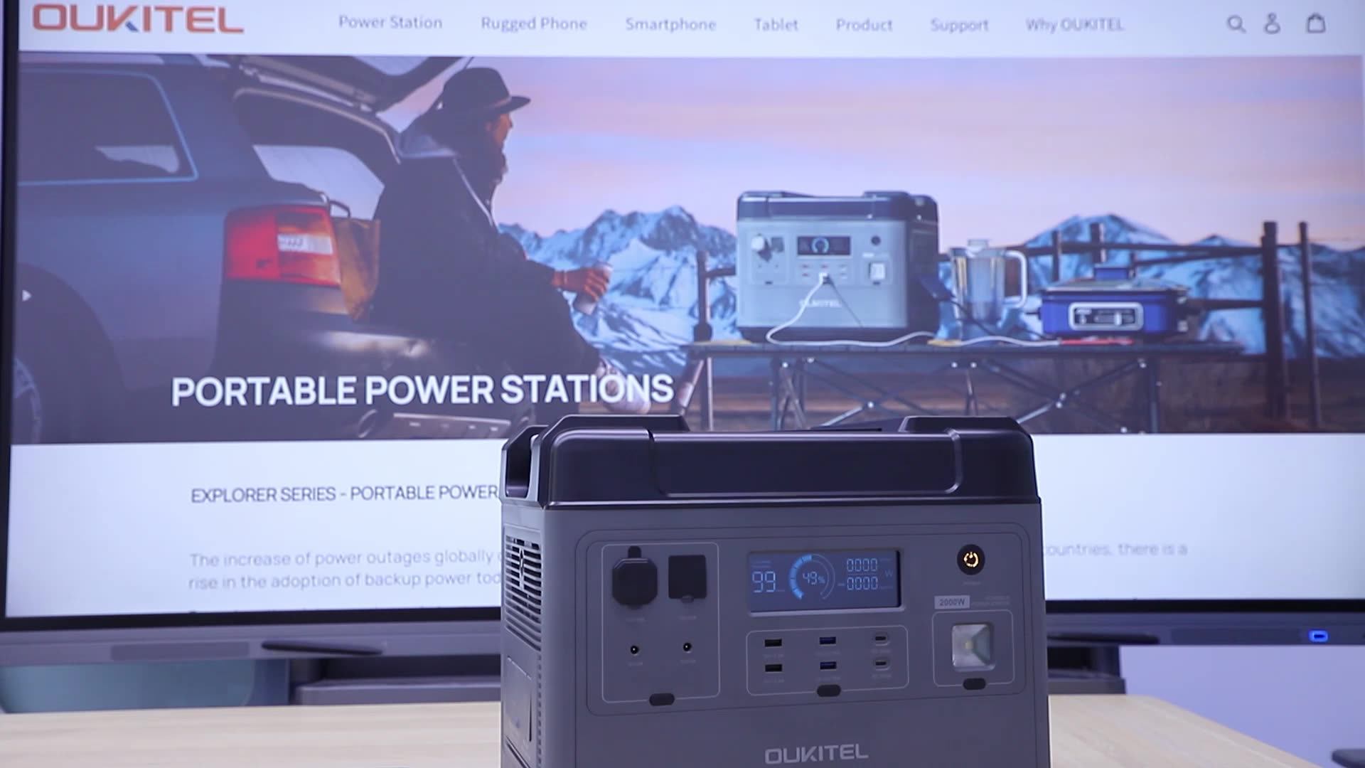 Portable Power Station Lifepo4 Battery Solar Generator 220v 2000wh For ...