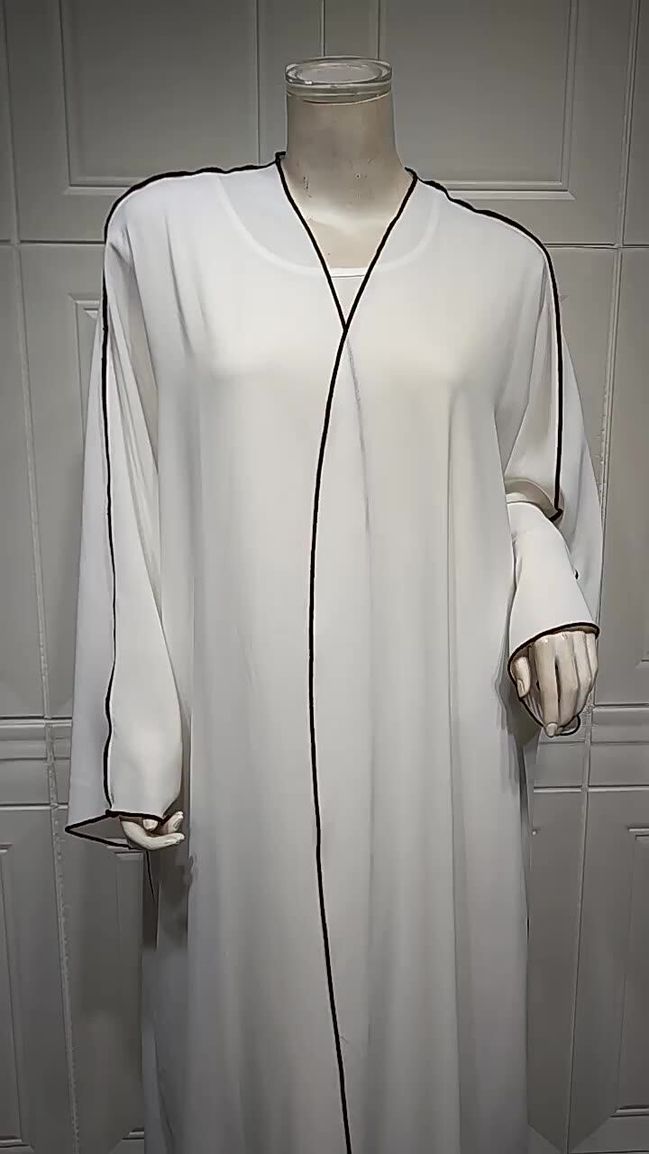 Latest Front Open Kimono Arabic Style Dubai Muslim Abaya Turkish Abaya ...
