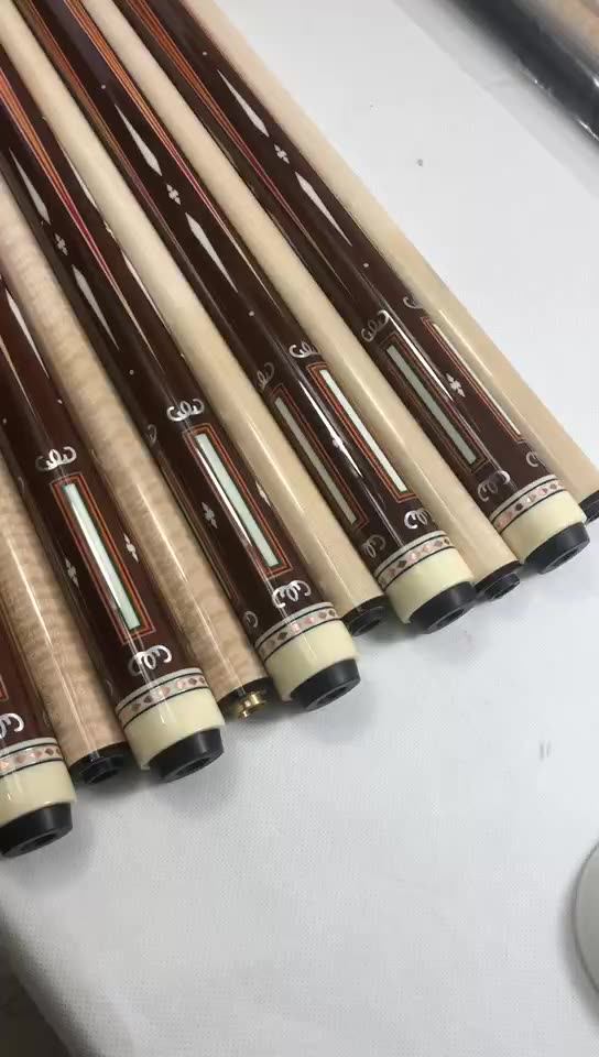 Chyone Custom Points Inlay Zyoumon Wood Inlay Carom Cue Copper Diamond ...