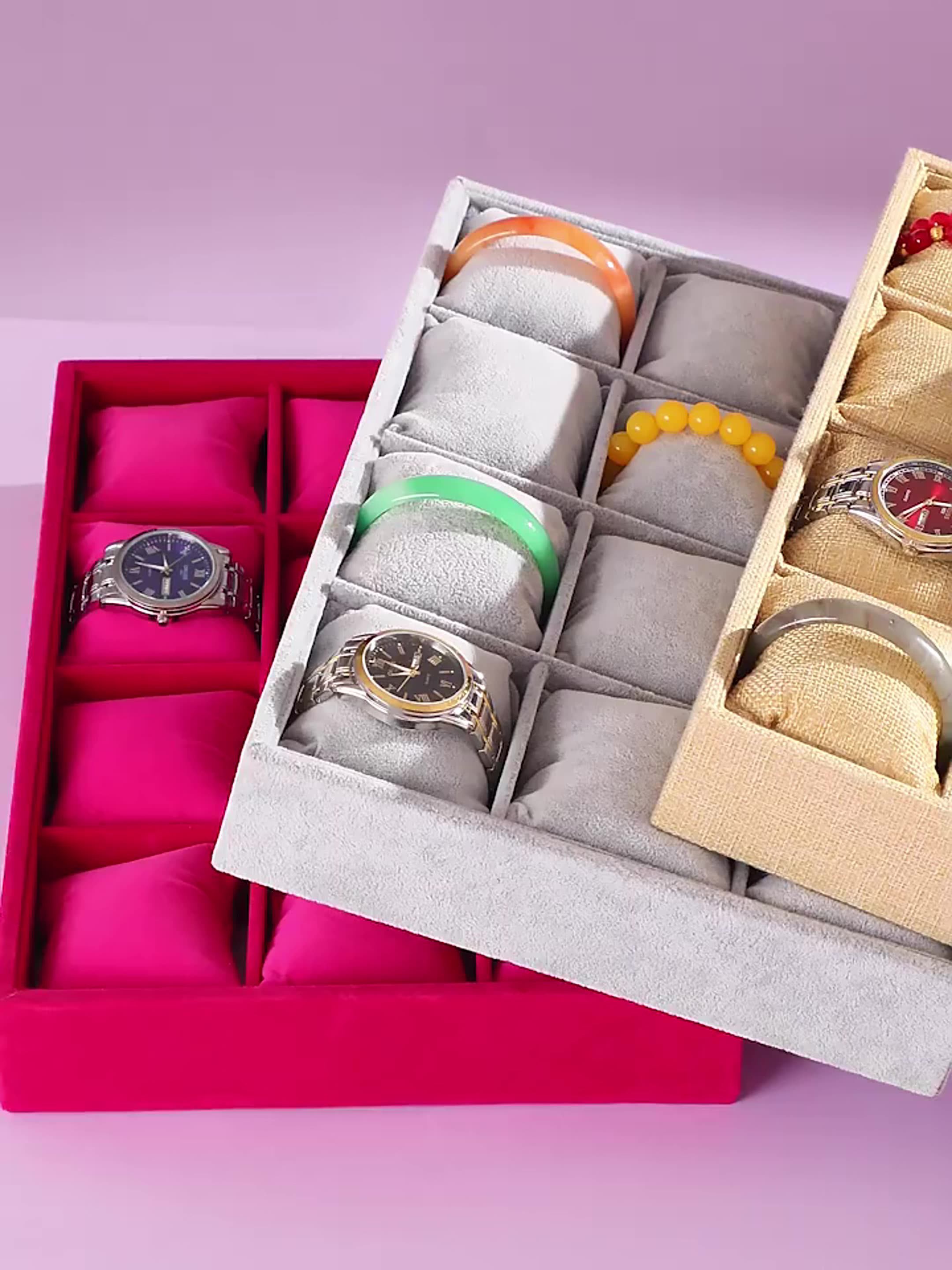 Factory Wholesale Popular Velvet 12 Pillow Bangle Watch Jewelry Display ...