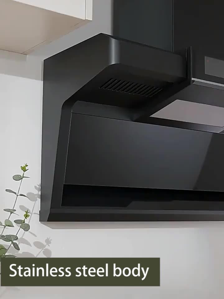 Wall-mounted Black Ss Chimney Maxky Kitchen Copper Motor Stainless ...