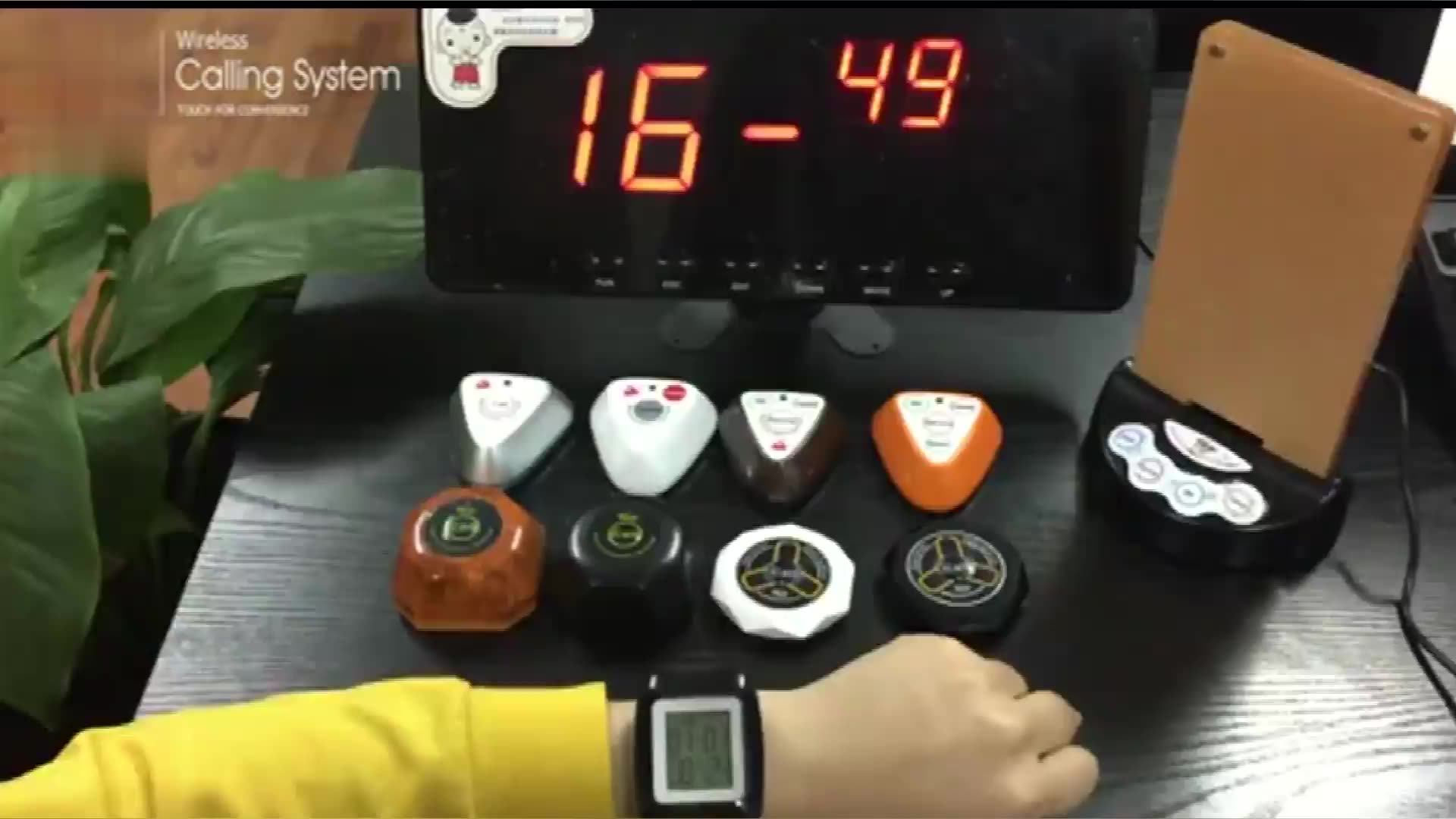 Wireless Restaurant Buzzer / Table Call Bell/calling Button For Waiter ...