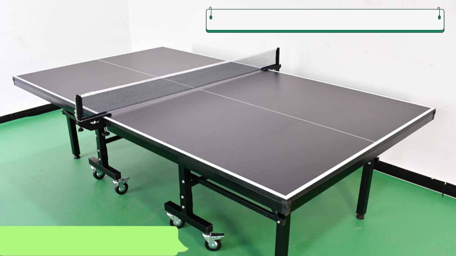 18mm Standard Size Pingpong Table With Wheels Foldable Movable Indoor ...
