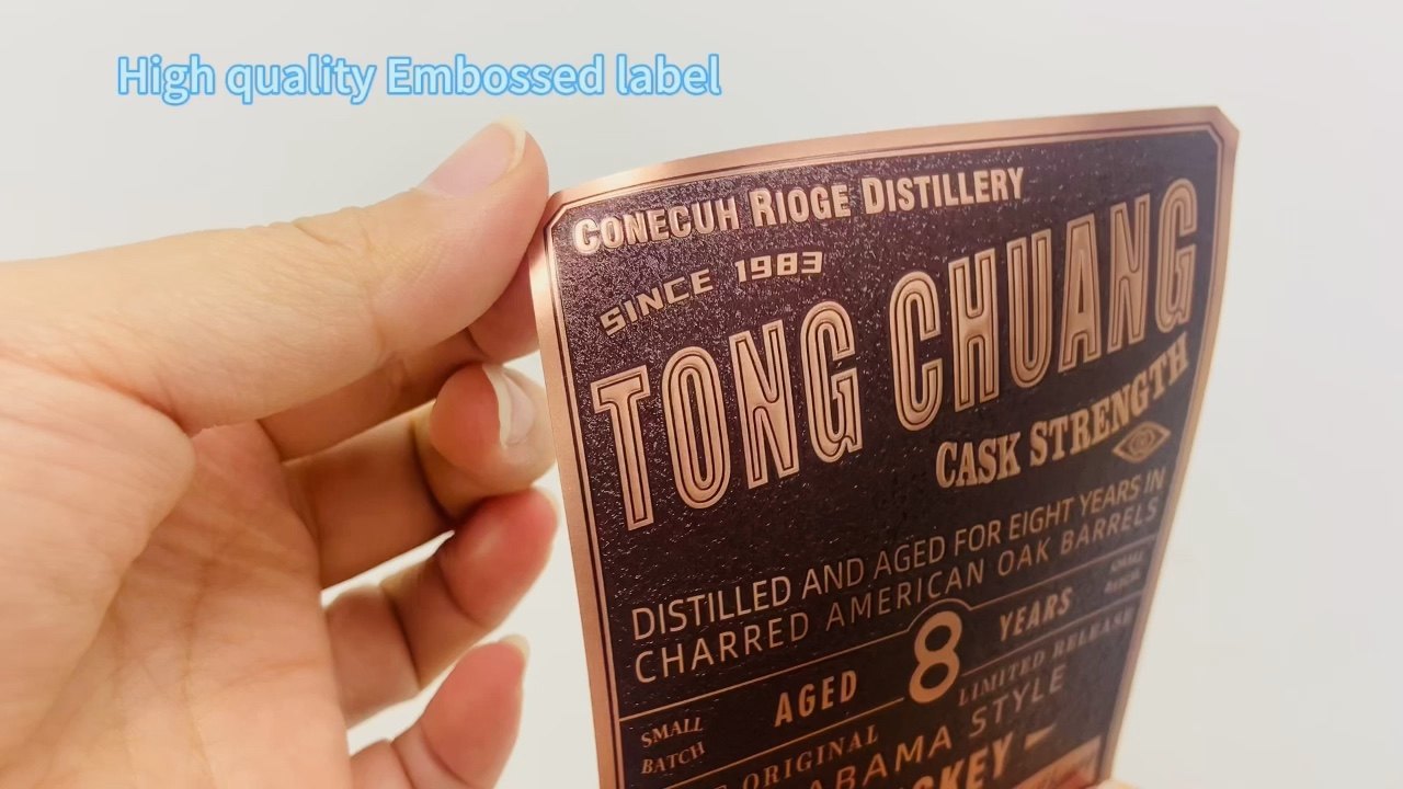 Custom Textured Labels Raised Uv Copper Gold Foil Embossed Sticker ...