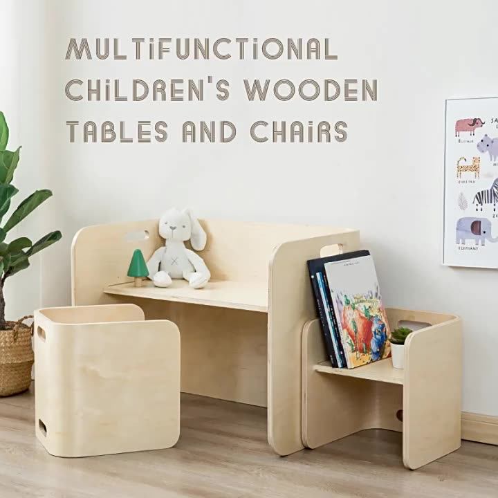 Wooden Activity And Sensory Tables For Kids Play Table With Double ...