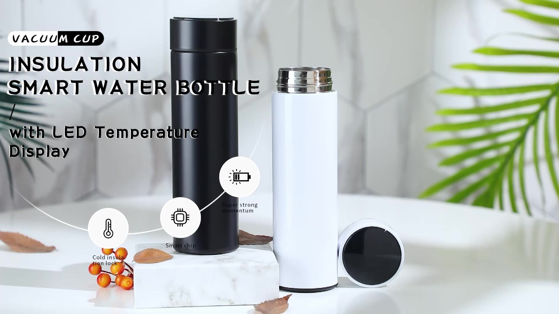 Botella Termos Inteligente Digital Digitales Acero Inoxidable Electrico ...